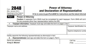 What is the Form 2848? | Why Do I Need a Form 2848?
